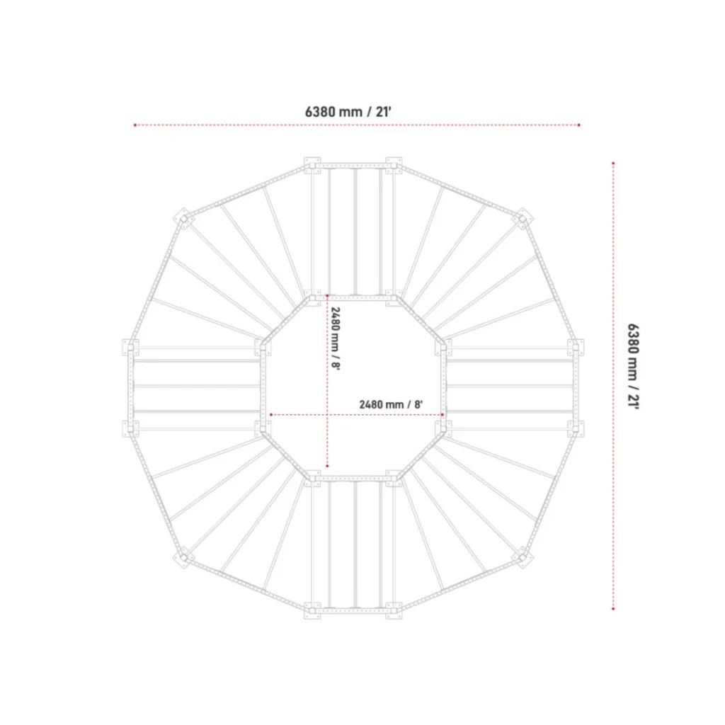 GetRxd Circular Monkey Bar Rig - Basic - Gym Equipment by Xtreme Fitness